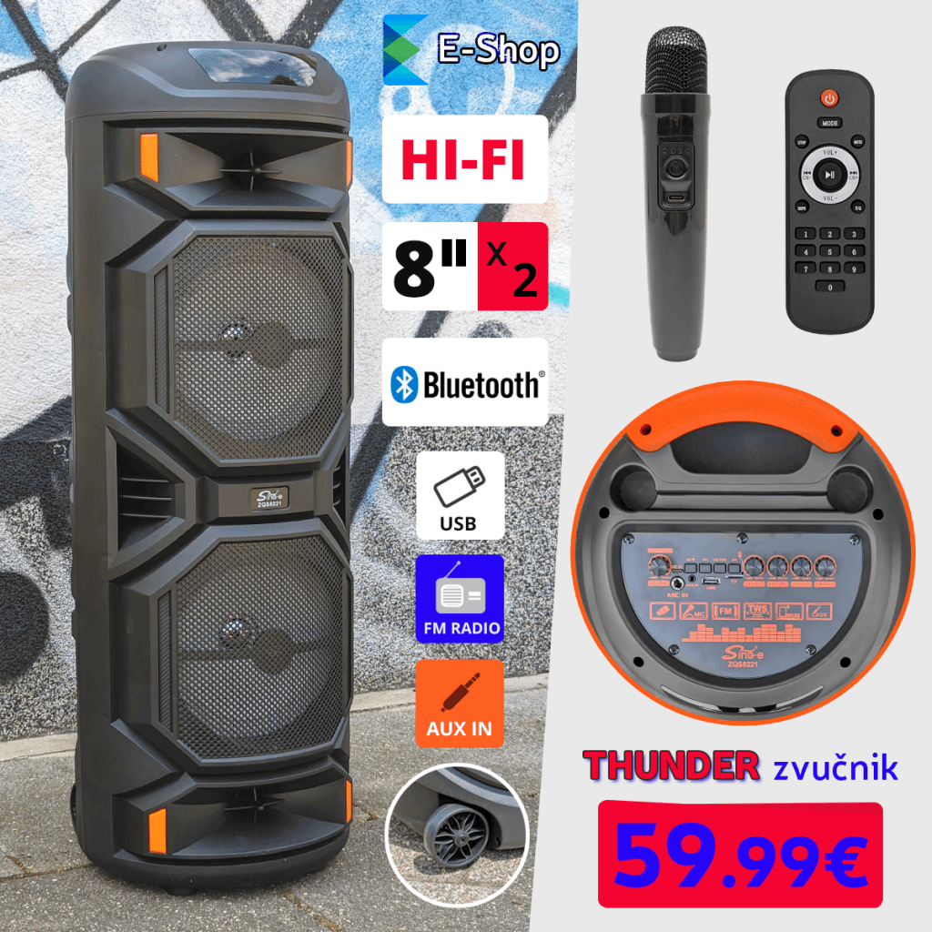 "Thunder" Bluetooth Zvučnik - E-SHOP HRVATSKA