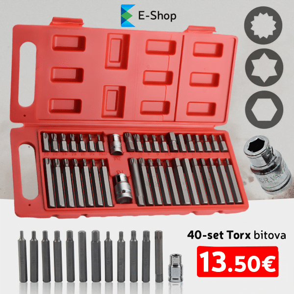 40-Dijelni Set Torx Bitova - E-SHOP HRVATSKA
