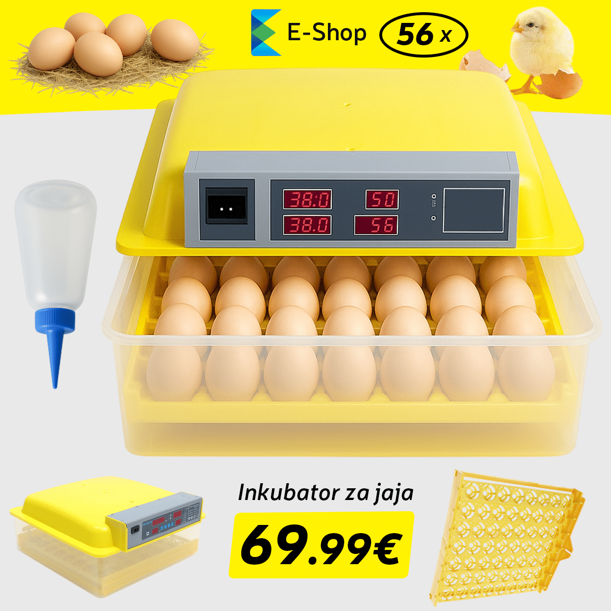 Inkubator Za Jaja-56 Jaja - E-SHOP HRVATSKA
